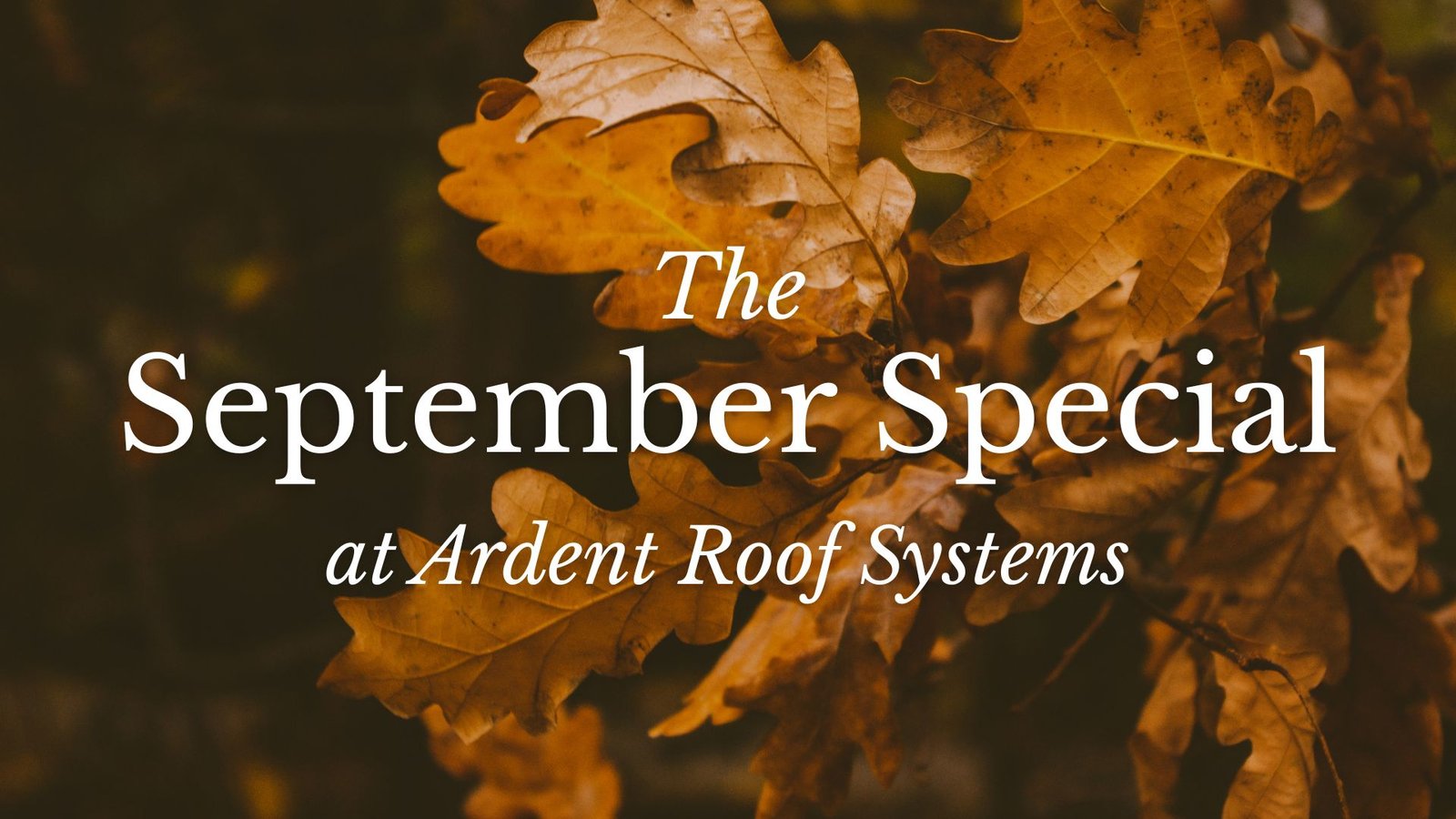 September Special: Upgrade Your Home Before Winter Hits - Ardent Roof Systems